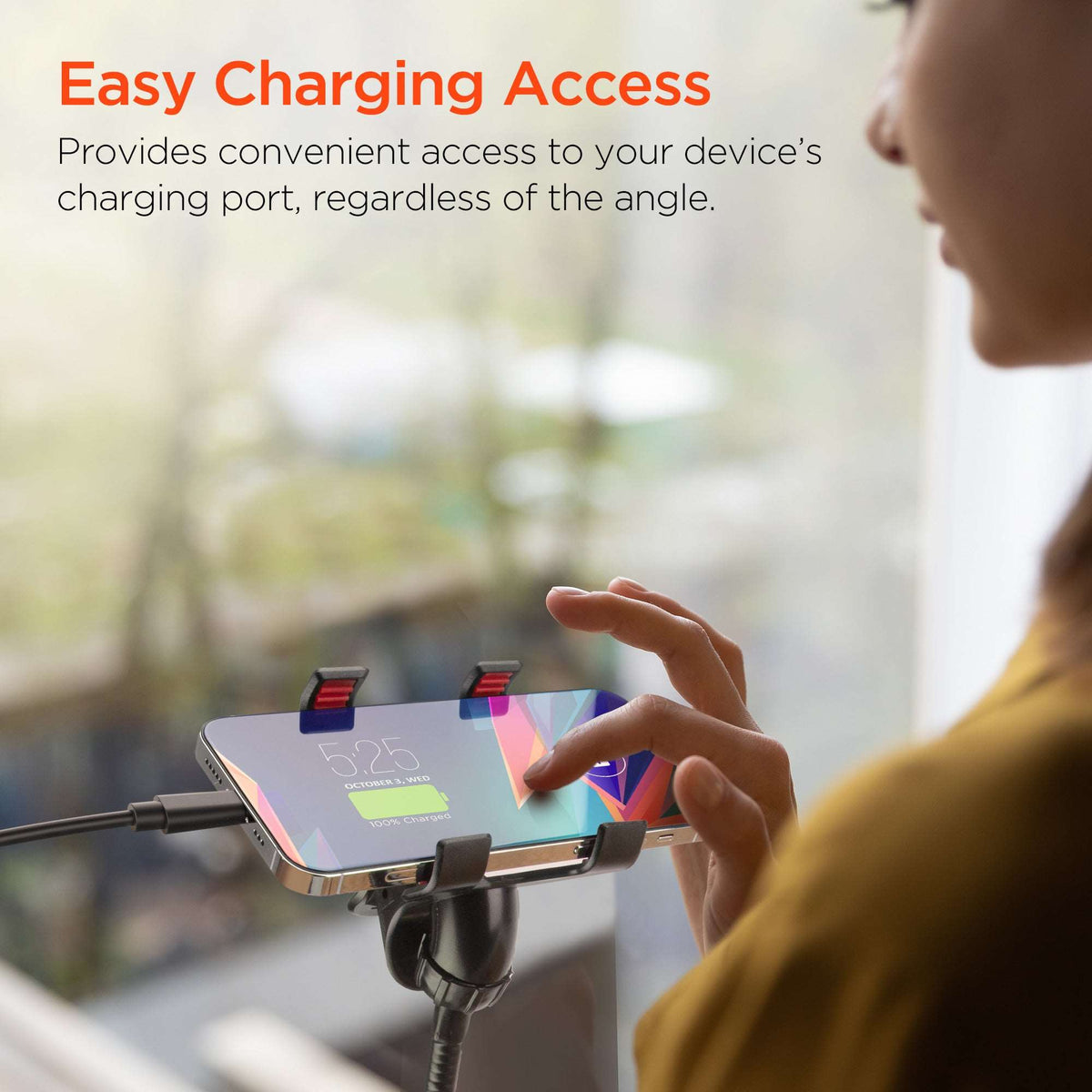 Flexible Arm Lazy Bracket Phone Holder Mount Clip-On Grip - MyPhoneCase.com