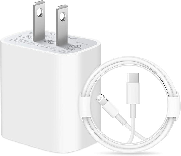 For iPhone Fast Charging 20W Wall Charger with 6ft 8-pin Lightning ...