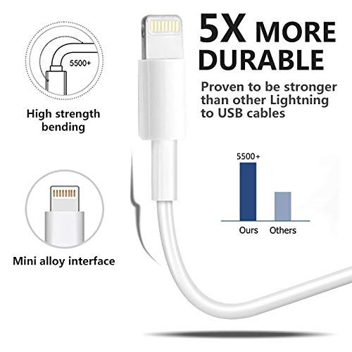 [4-Pack] Original MFi Certified Charger Lightning to USB Charging Cable ...