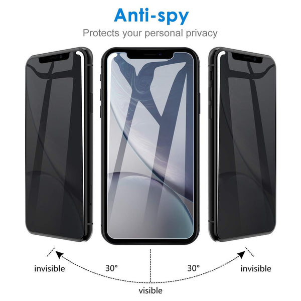 [2-Pack] iPhone 11 Anti-Spy Privacy Tempered Glass Screen Protector ...