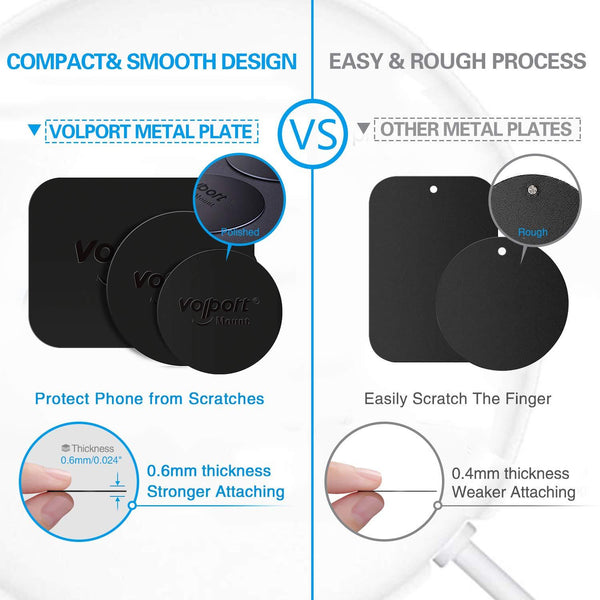 [8-Pack] Universal Metal Plate Adhesive Magnet for Mobile Phone ...