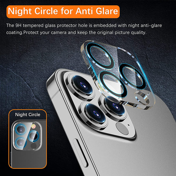 [2 2] iPhone 13 Pro Max Full Cover Tempered Glass Screen Camera ...